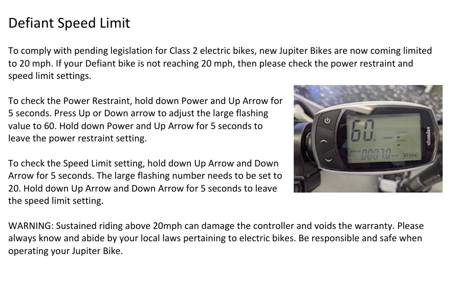 Defiant DHMC speed limiter. – Jupiter Bike
